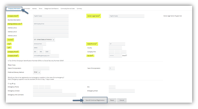 How to Complete Registration – ePro Vendor Support